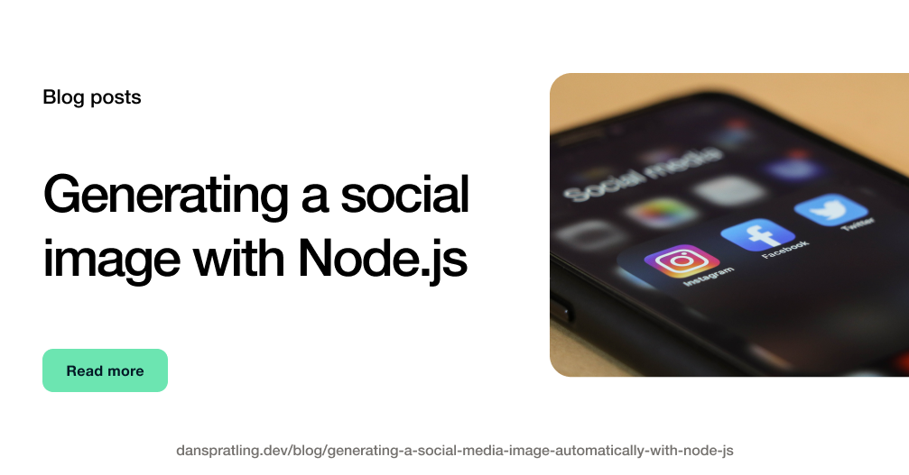 Generating a social image with Node.js Generating a social image with Node.js