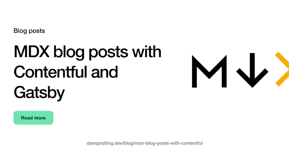 MDX blog posts with Contentful and Gatsby