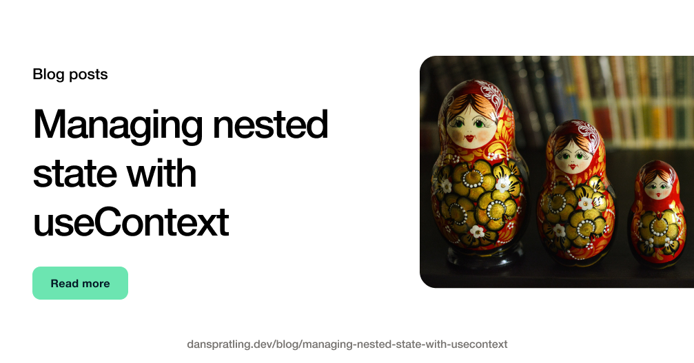 Managing nested state with useContext Managing nested state with useContext