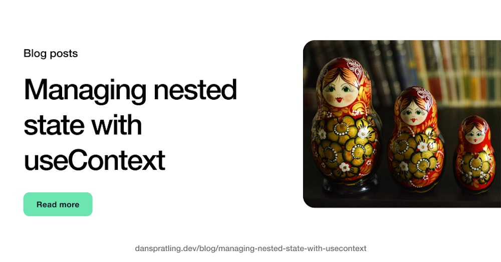 Managing nested state with useContext