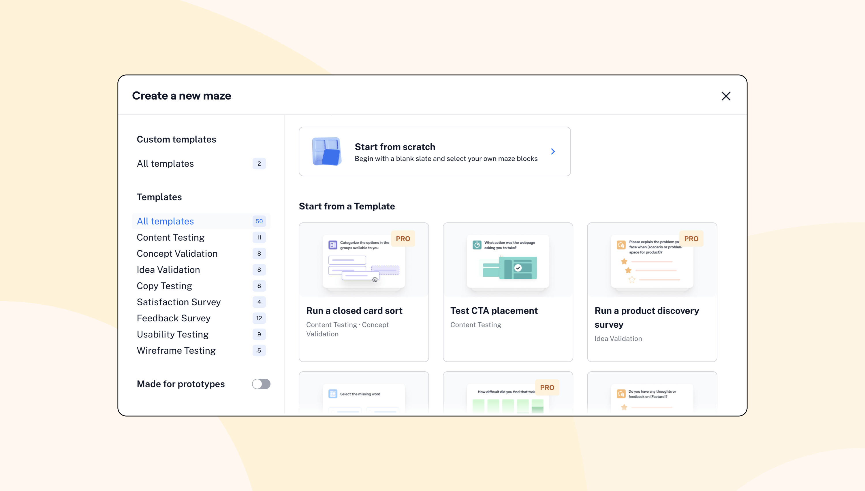 Adding Prototypes to a Maze | Maze Guide