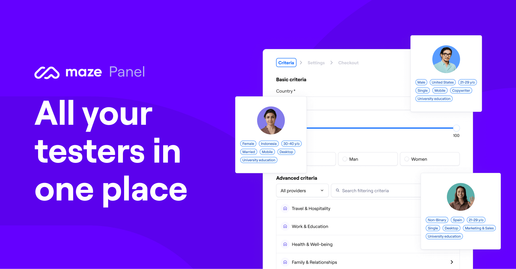 Maze Panel | Recruit participants for user research