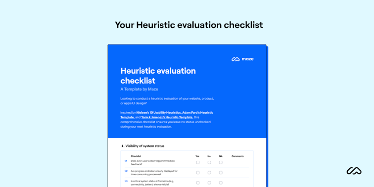 How to Conduct a Heuristic Evaluation: Your Free Checklist | Maze