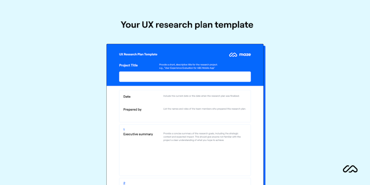Essential Elements to Create a UX Research Plan | Maze