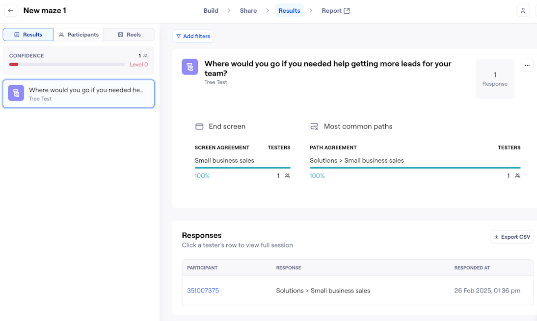 Tree Testing: Improve Information Architecture, Navigation & UX | Maze