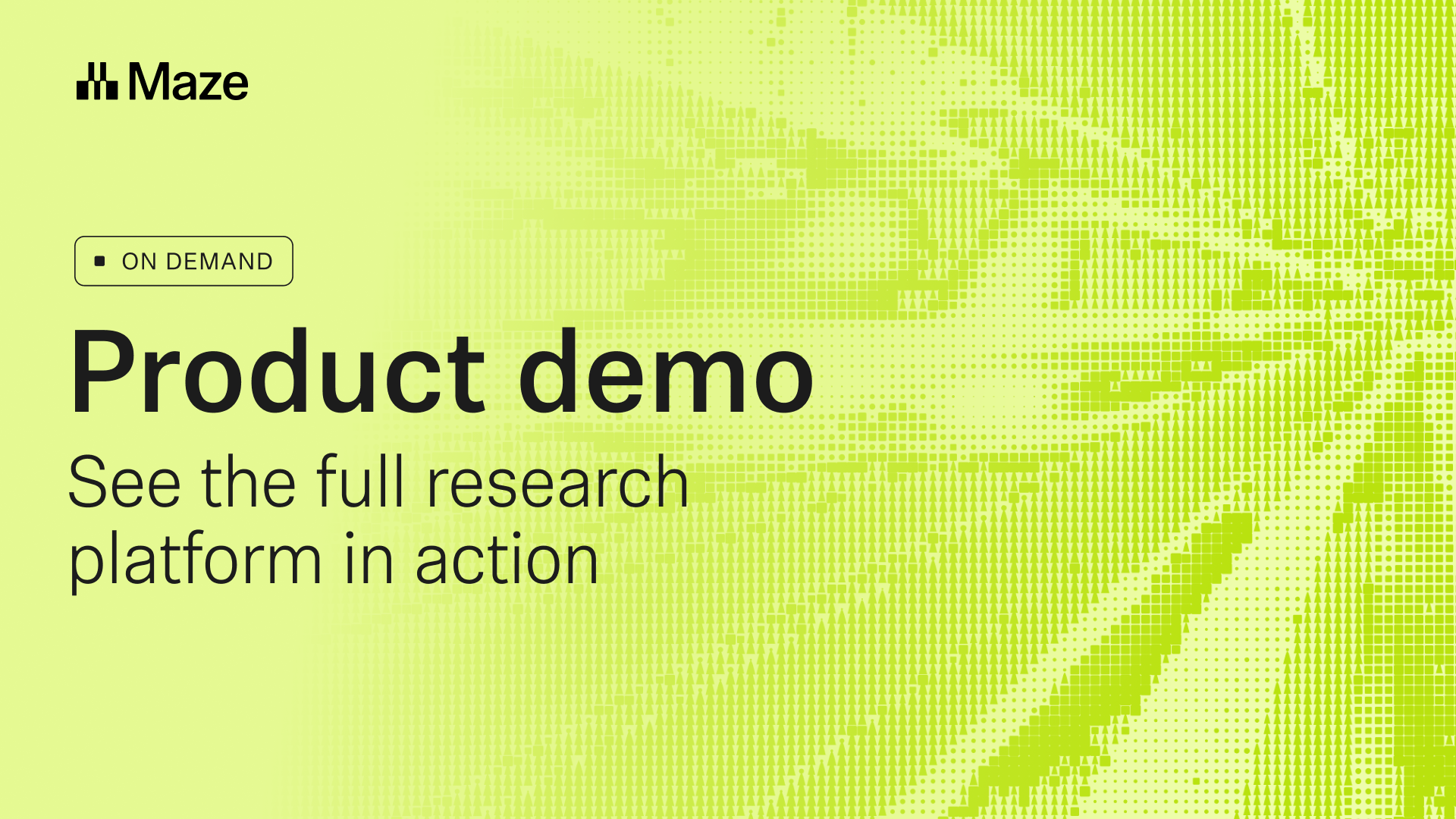 Maze | Research platform demo and guided walkthrough