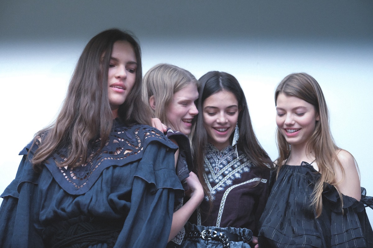 Backstage at Isabel Marant Spring 2019