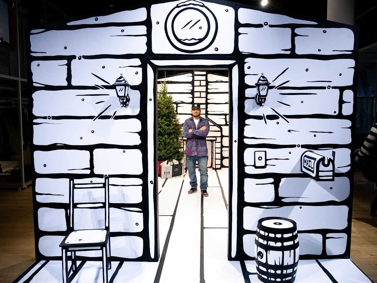 See Woolrich's Immersive Snow Room and Collaboration with Joshua Vides