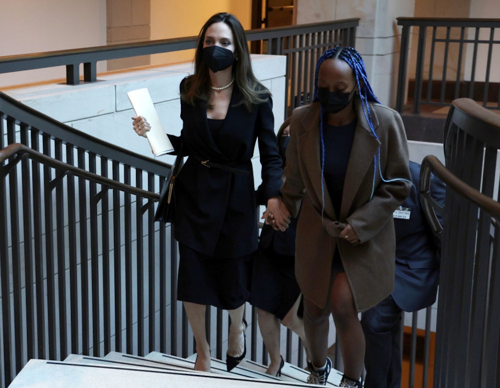 Angelina Jolie Found Support in Her Daughter During U.S. Capitol Visit