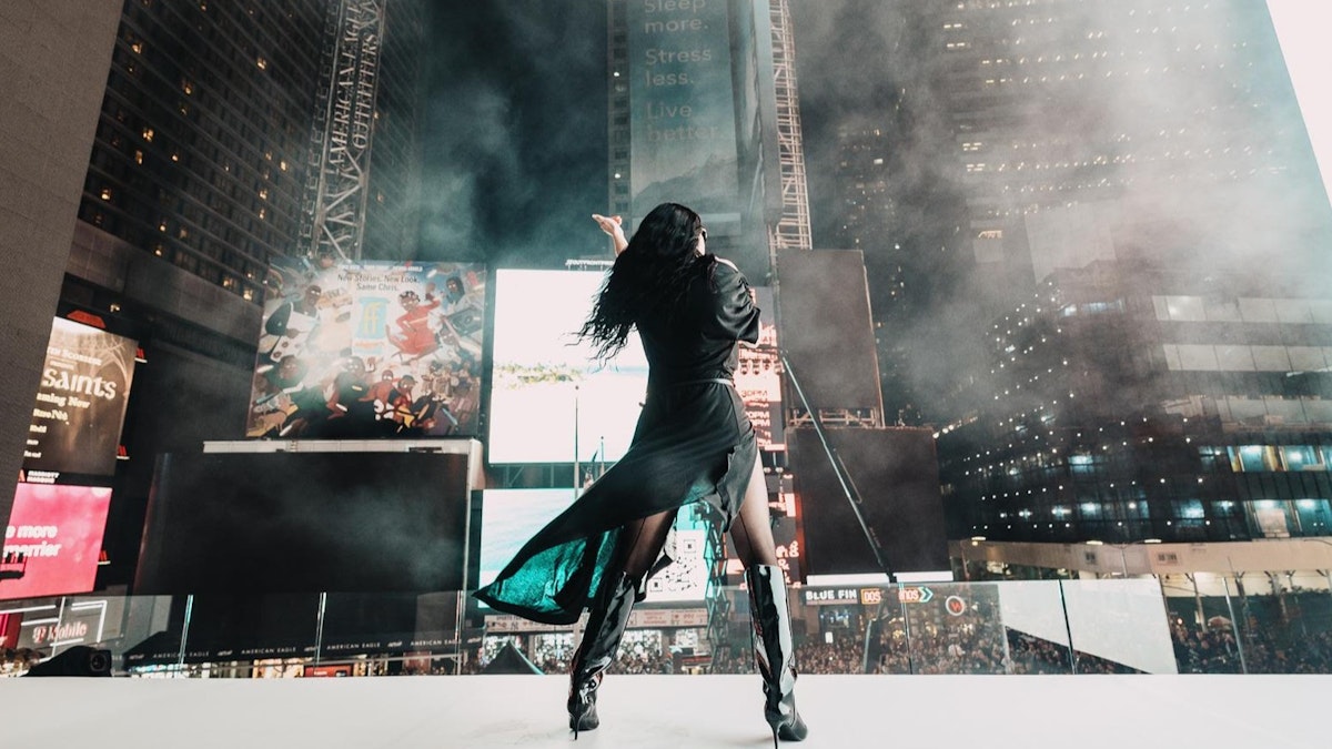 Inside Charli XCX's Surprise Times Square Performance and After Party