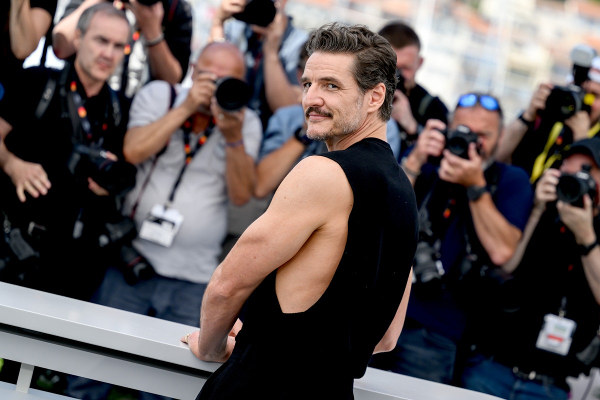 Pedro Pascal Flexes His Style (and His Biceps) in a Muscle Tee at Cannes Photocall
