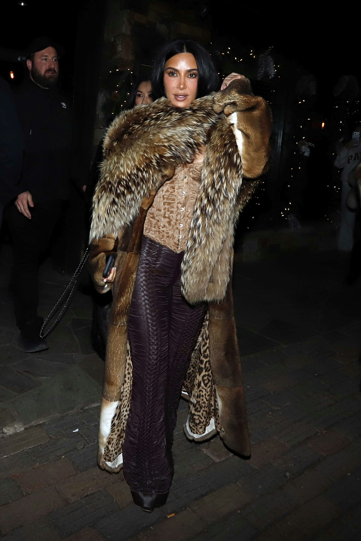 Kim Kardashian Goes Full Fur in Aspen During a Prada Shopping Spree
