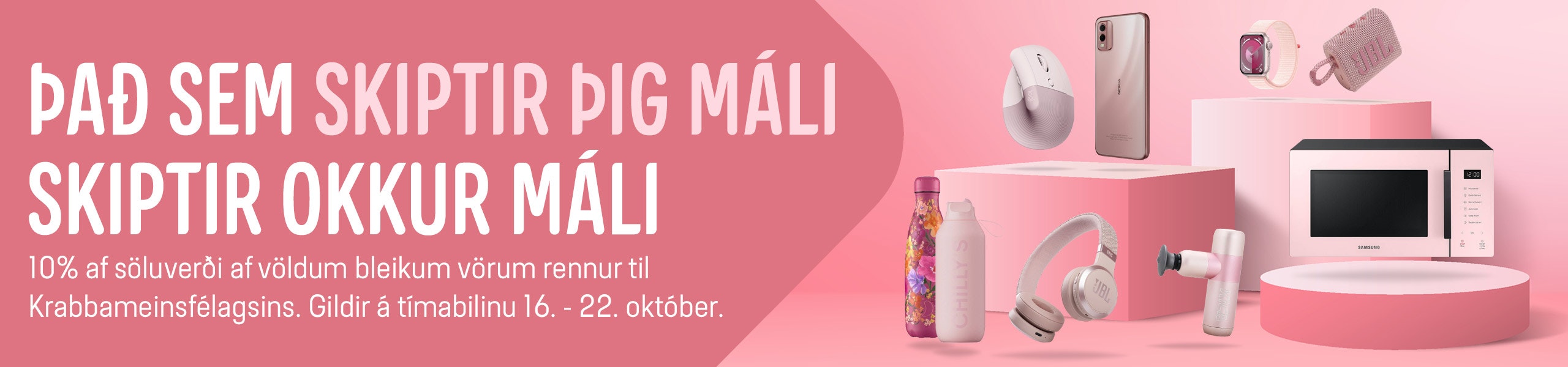 Bleikur október í ELKO