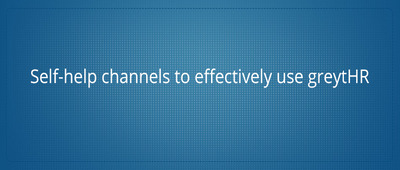 Self-help channels to effectively use greytHR