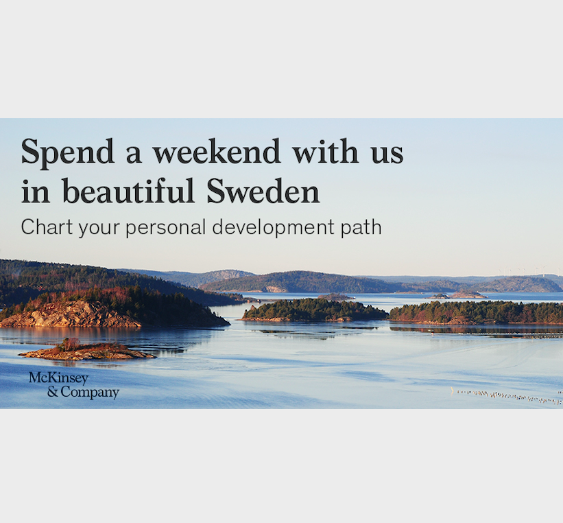 Spend a weekend with McKinsey to chart your personal development path ...