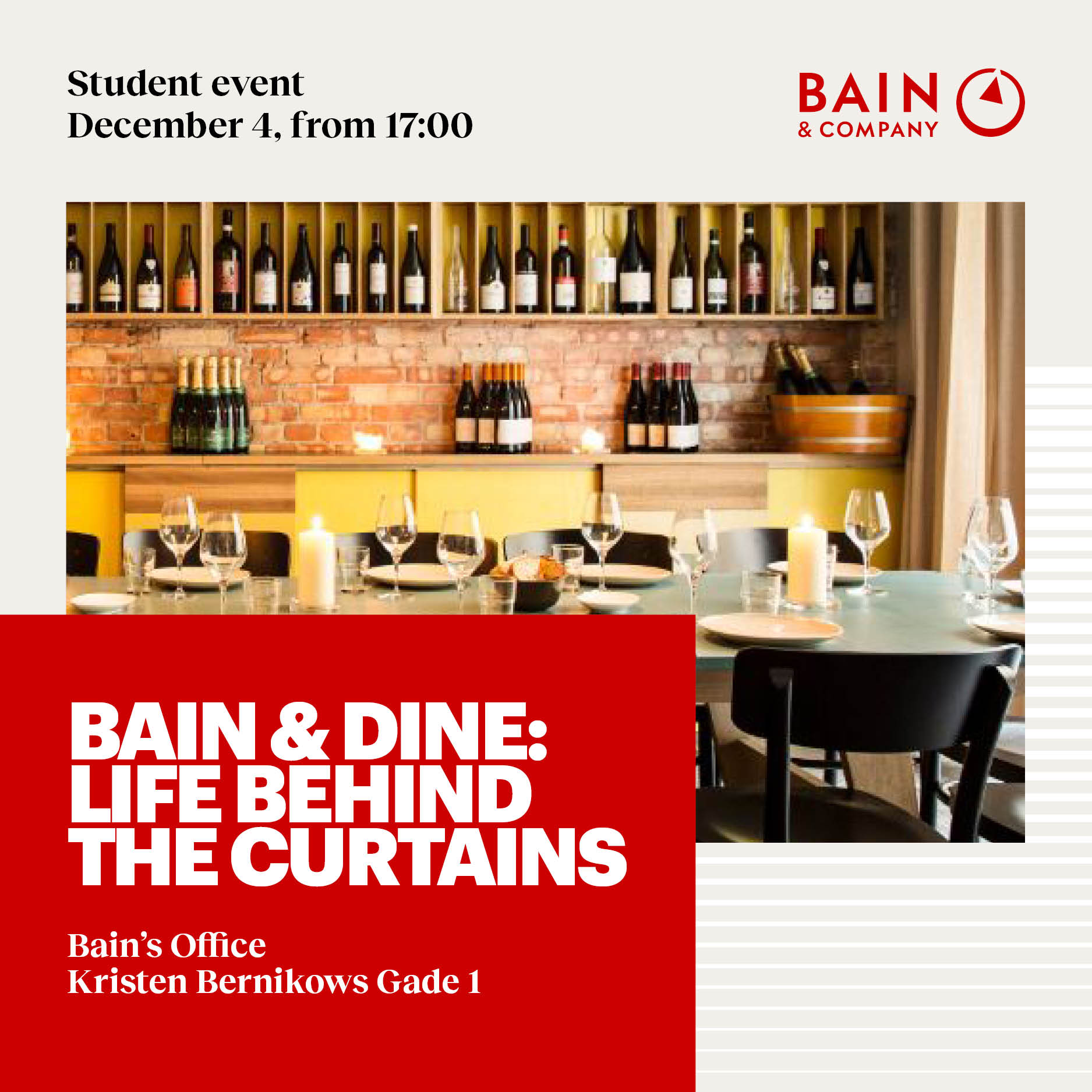 Bain & Dine: Life behind the curtains - ALT ANDET LIGE