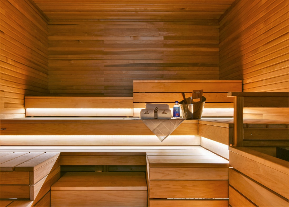 Beautiful Sauna area for a luxury sports centre | Harvia