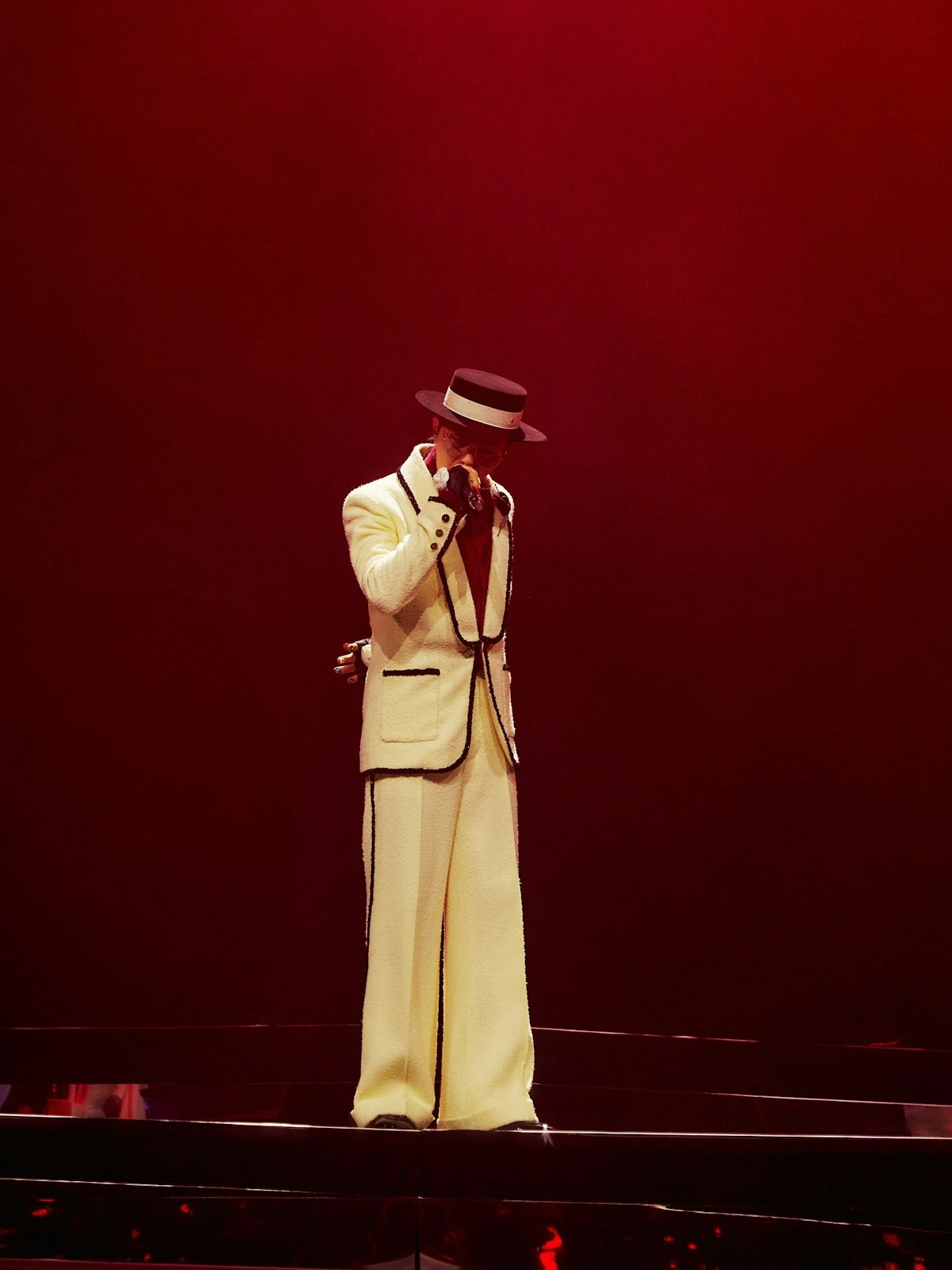 G-Dragon Wore a Crystal-Embroidered Chanel Suit on Tour in Paris