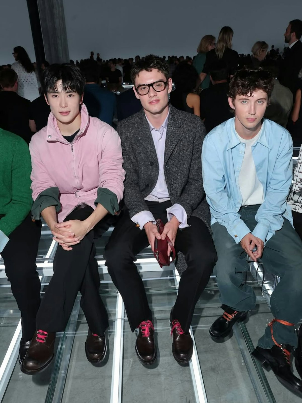 All of the Celebrities at the Prada Men’s Spring/Summer 2027 Show