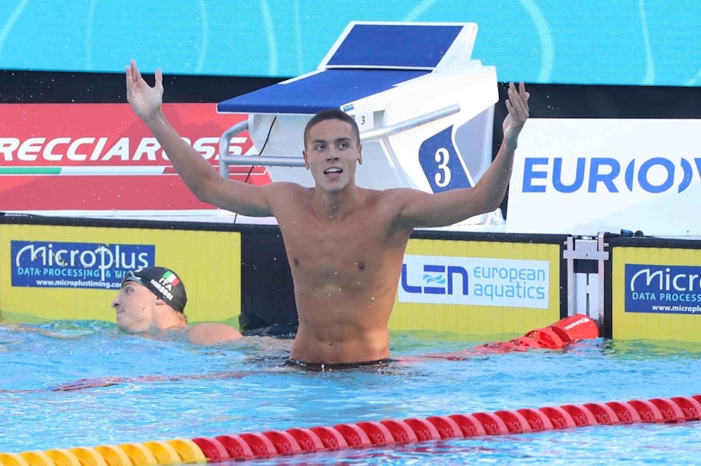 David Popovici, campion european și la 200 de metri liber. A doua medalie de aur la Roma