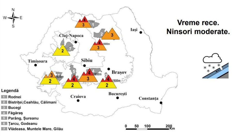 Risc major de avalanșă în munții Bucegi și Făgăraș. Salvamontiștii ...