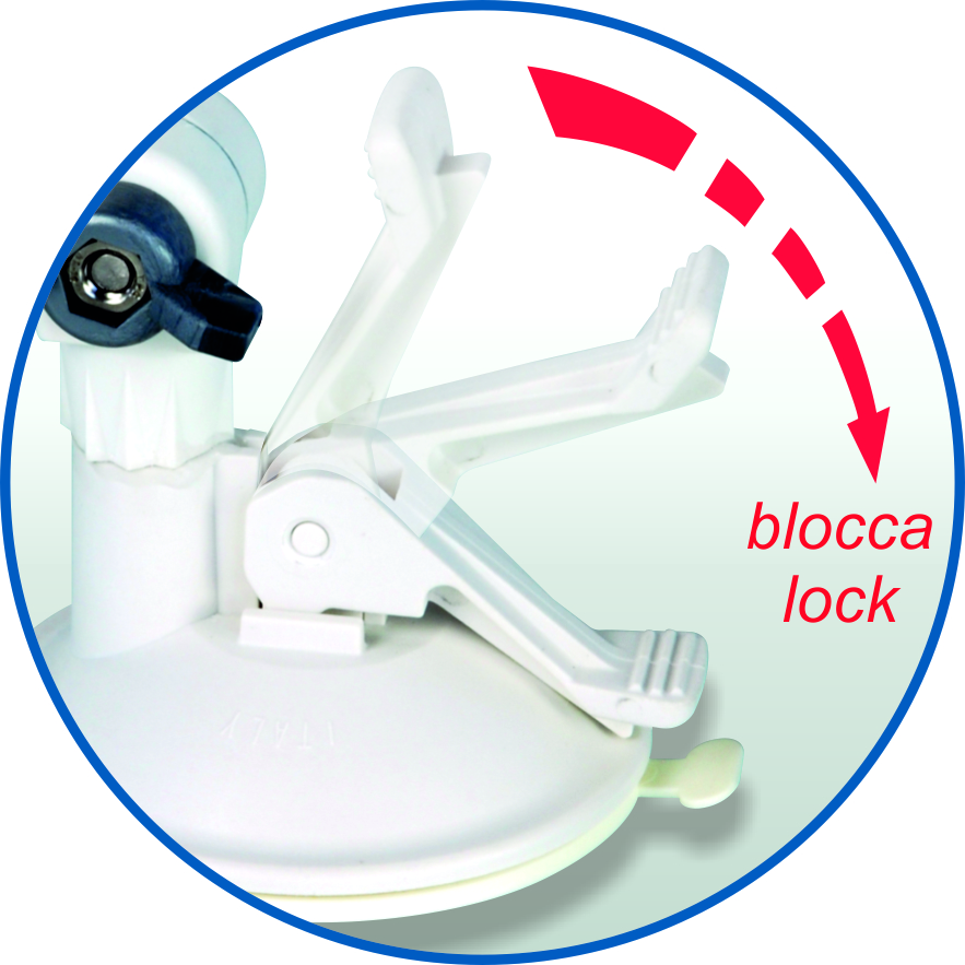 ANGLE LOCK CONNECTOR WITH SUCKER BASE