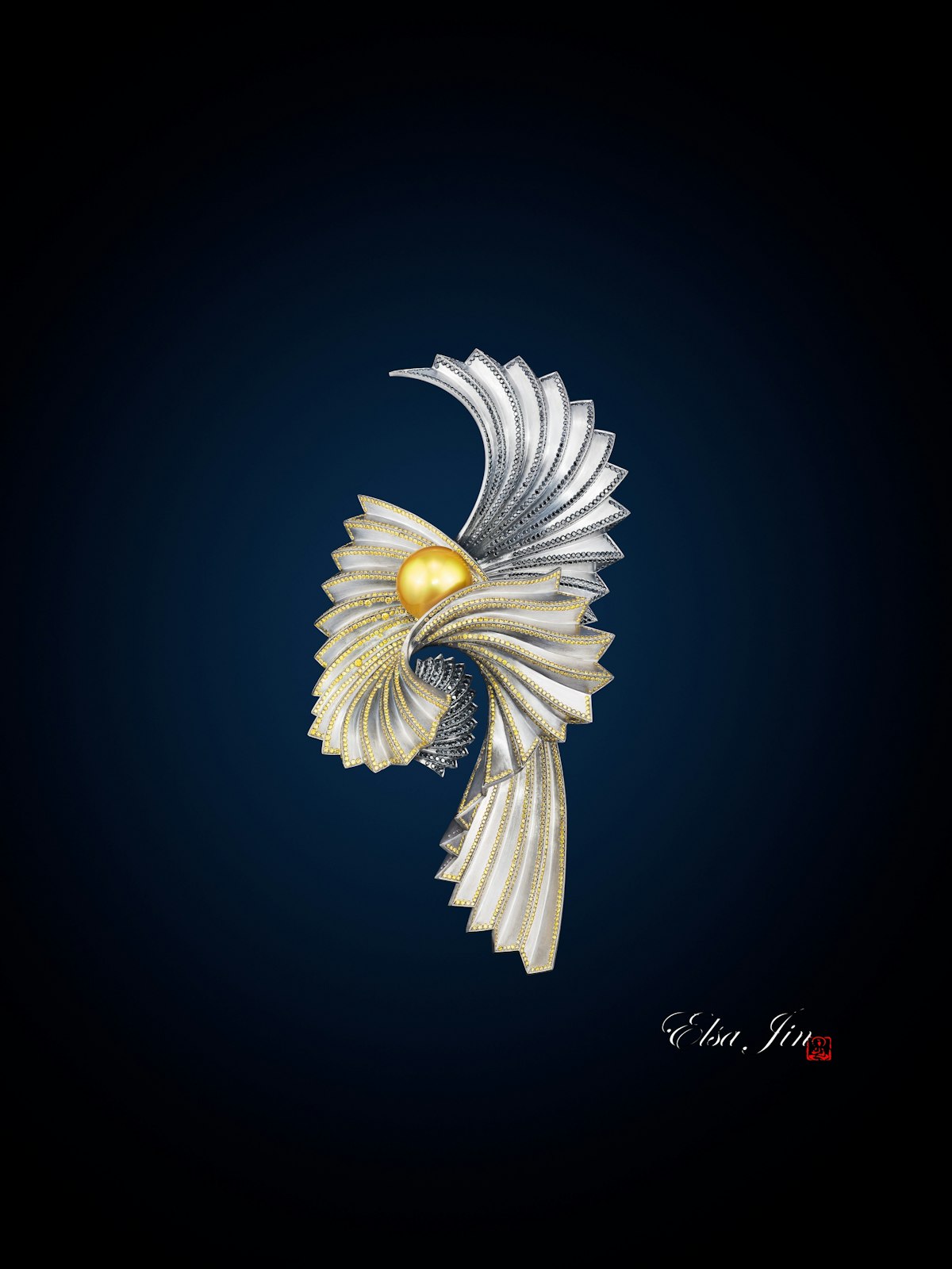 Adrien Brody choisit (à nouveau) une broche Elsa Jin sur le tapis rouge