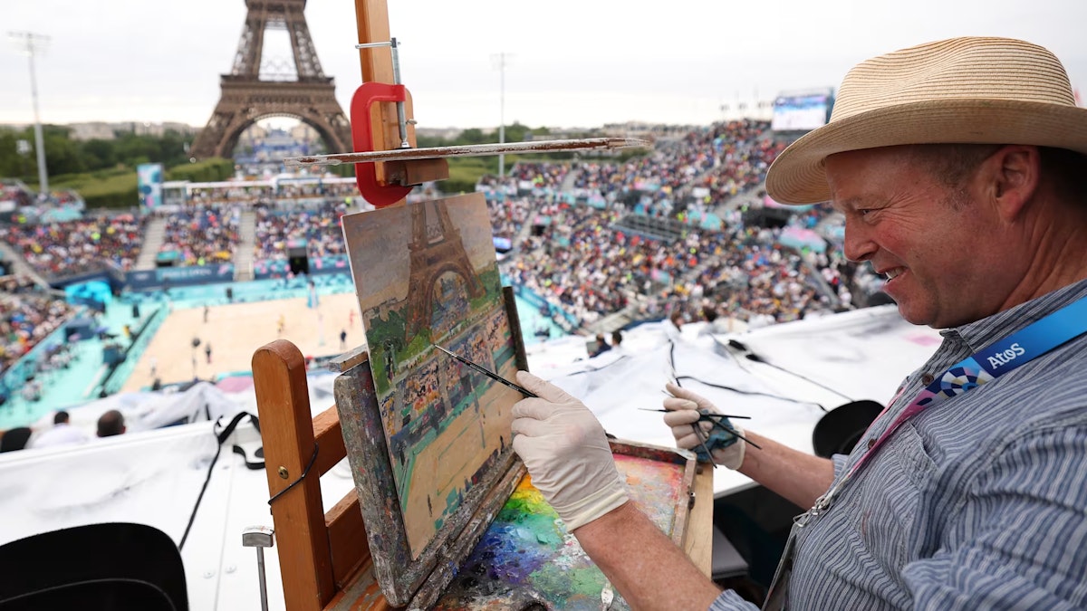 Peter Spens : l'article qui peint les JO 2024 en direct à la Tour Eiffel