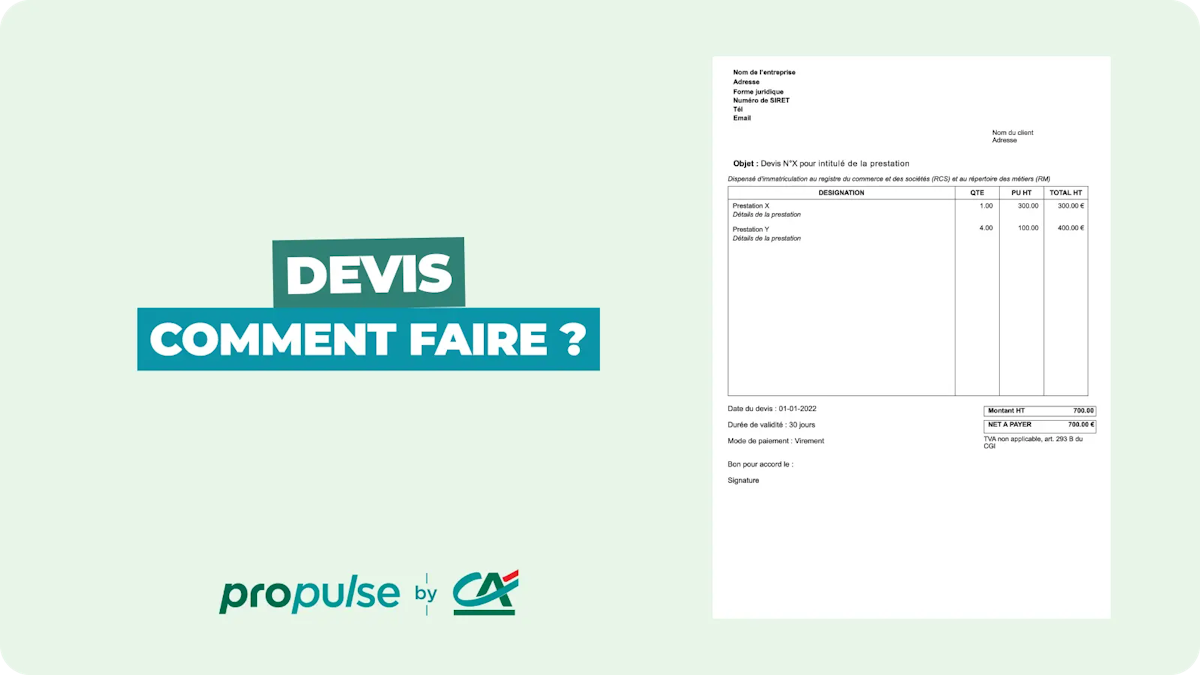 Comment faire un devis professionnel : Exemple concret