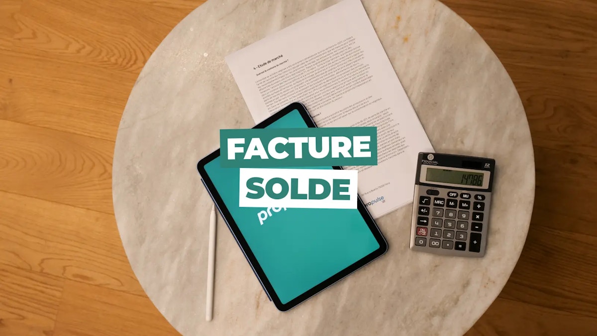 Facture de solde : Fonctionnement, Modèle PDF