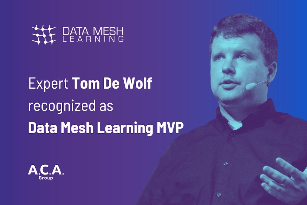 Expert Tom De Wolf recognized as Data Mesh Learning MVP