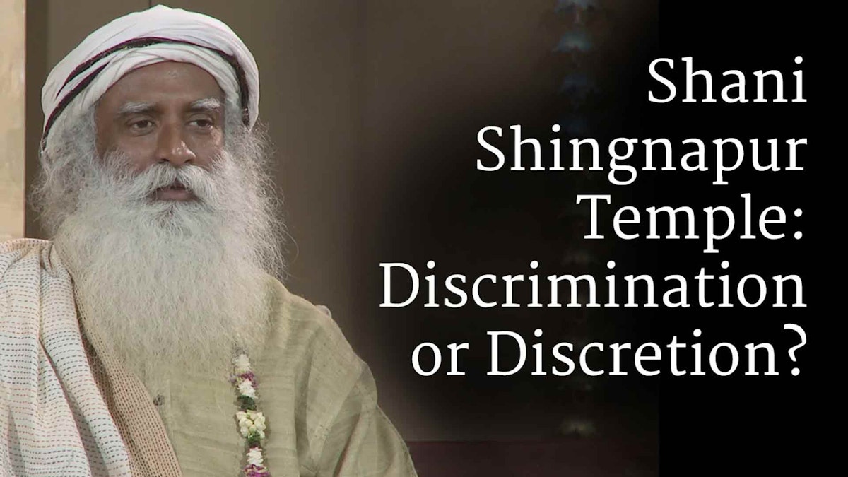 Shani Shingnapur Temple Discrimination Or Discretion