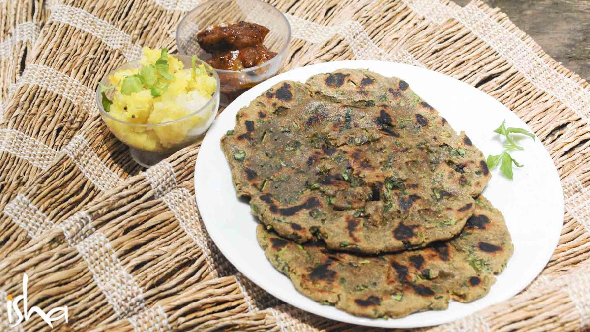 Ragi and Bitter Gourd Roti