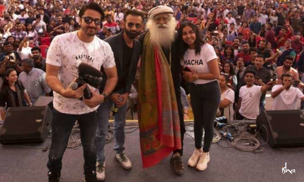 YouTubers MostlySane, Mumbiker Nikhil & Be YouNick With Sadhguru