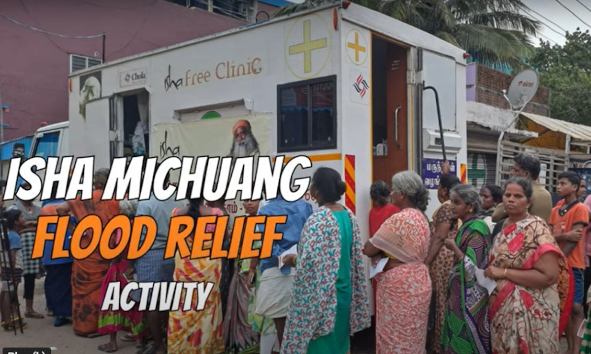 Isha Outreach Provides Aid to Victims of Cyclone Michuang in Chennai