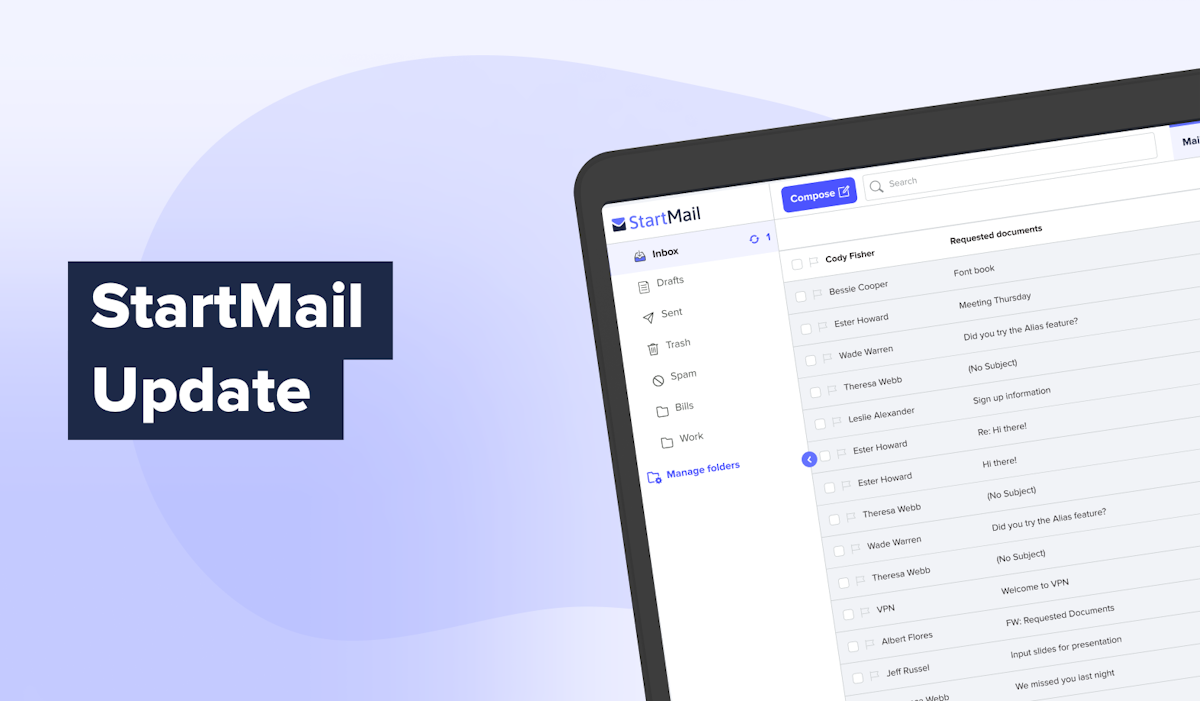 StartMail Doubles Storage to 20GB for All Plans