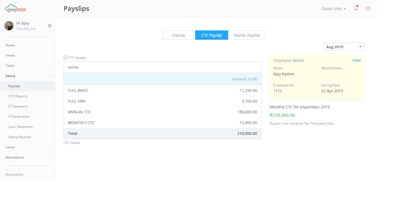 View and download payslips