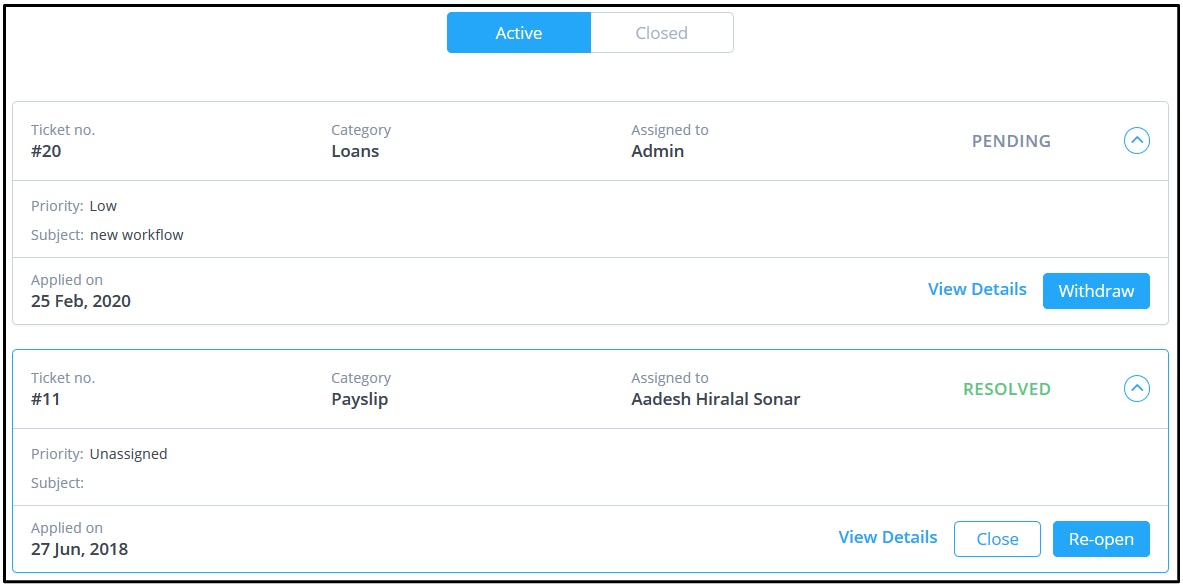 Raise and view helpdesk tickets