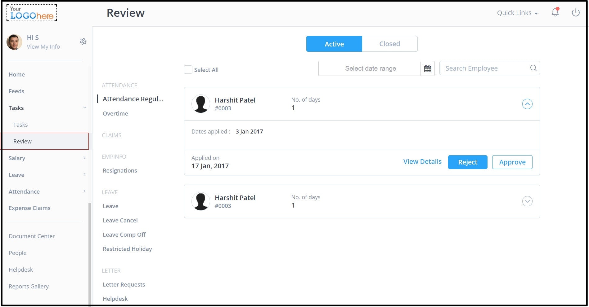 Review workflow requests
