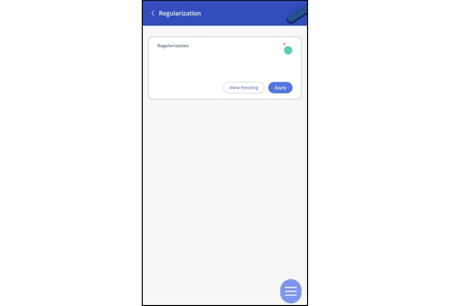 Apply for attendance regularization