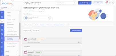 Add, download, and upload employee documents