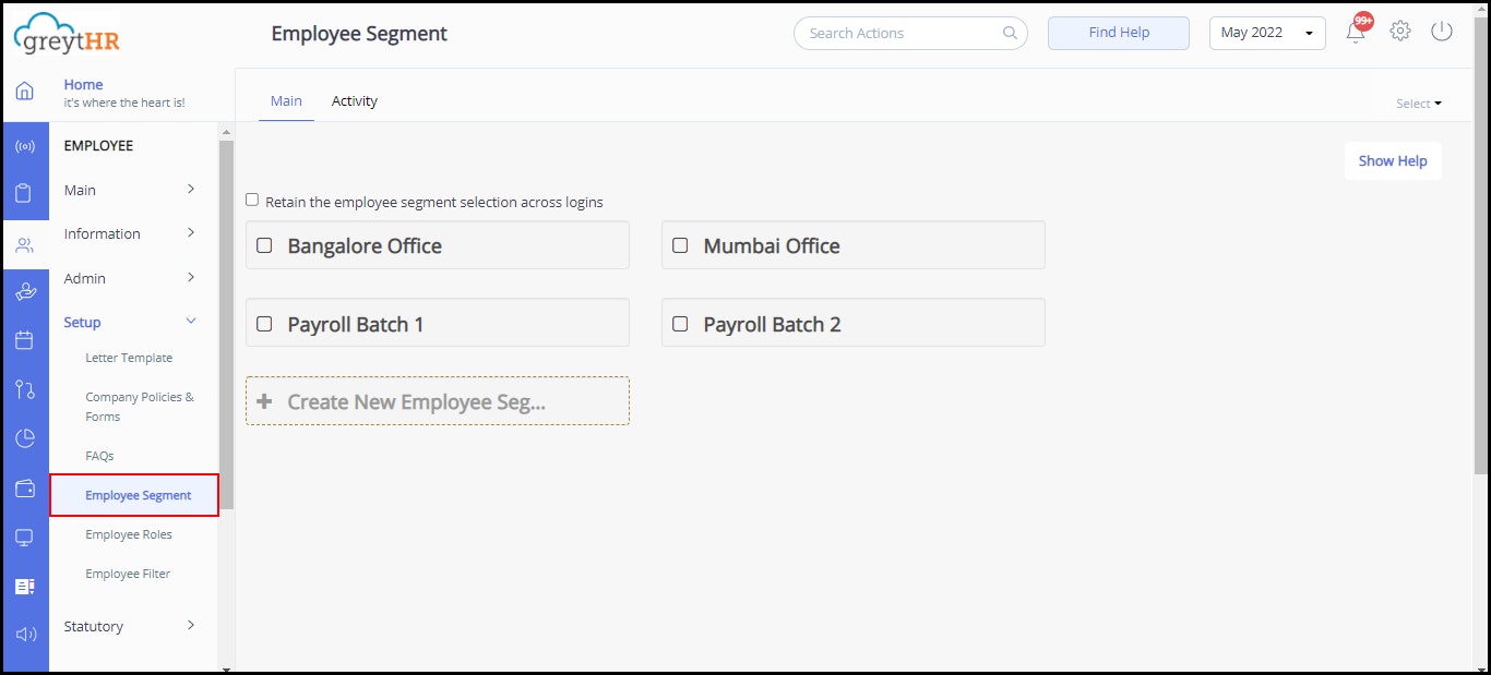 Create employee segments