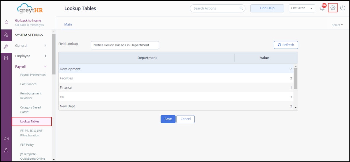 Configure employees' notice period