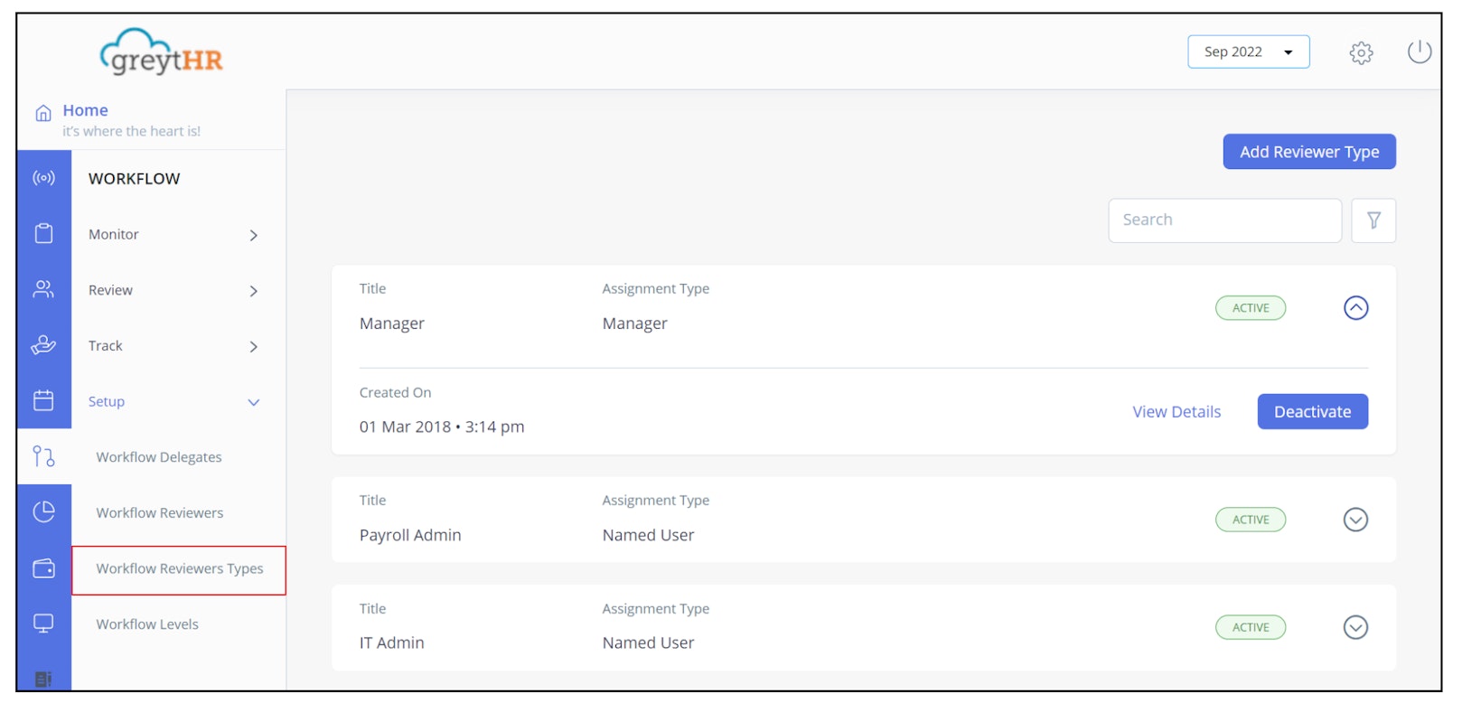 Add workflow reviewer type