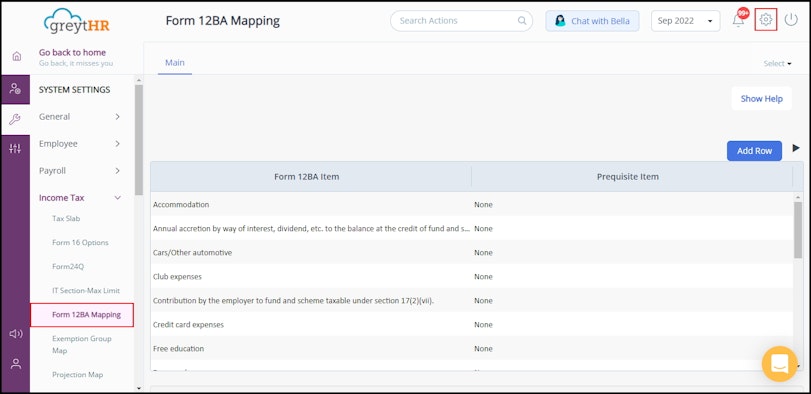 Map Form 12BA components