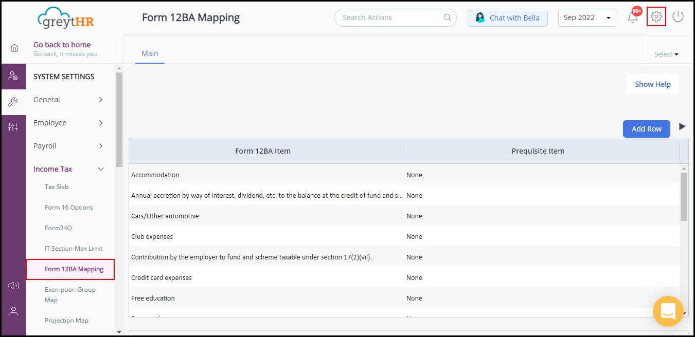 Map Form 12BA components