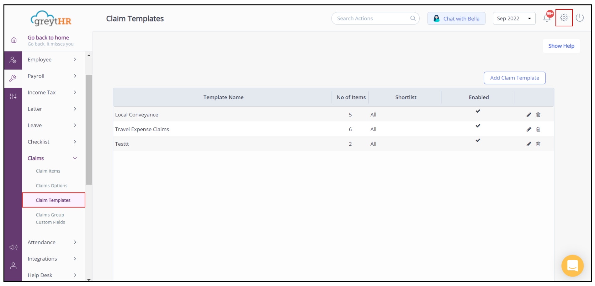 Configure the organization’s claim template