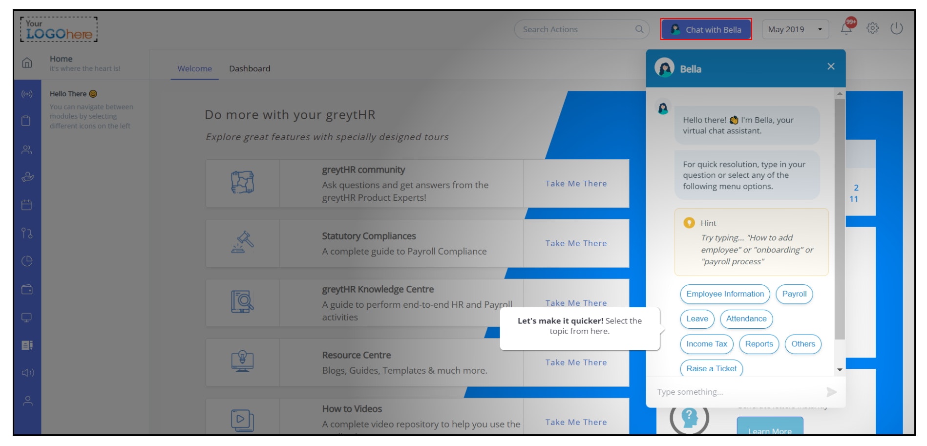 Configure Bella for employees and solve queries