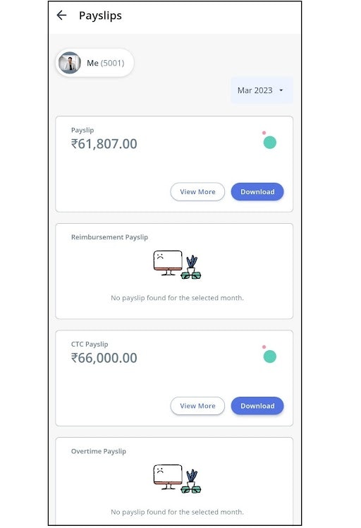 View and download payslips
