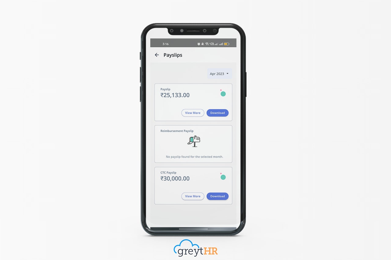 View and download payslips on mobile app